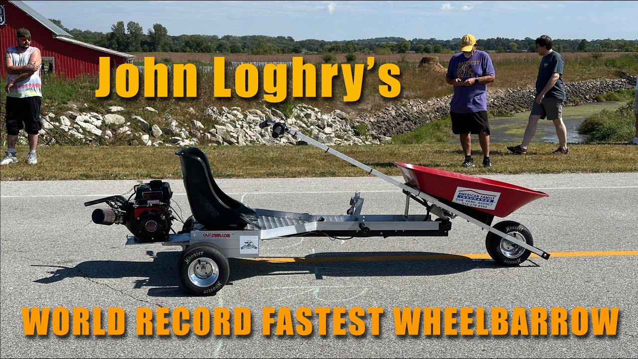 John Loghry's Fastest Wheelbarrow World Record 2024-09-21 - YouTube