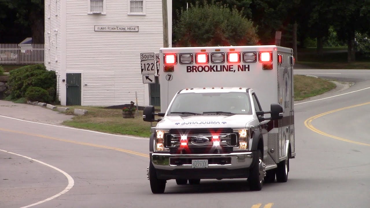 Brookline, NH Ambulance 1 Responding - YouTube