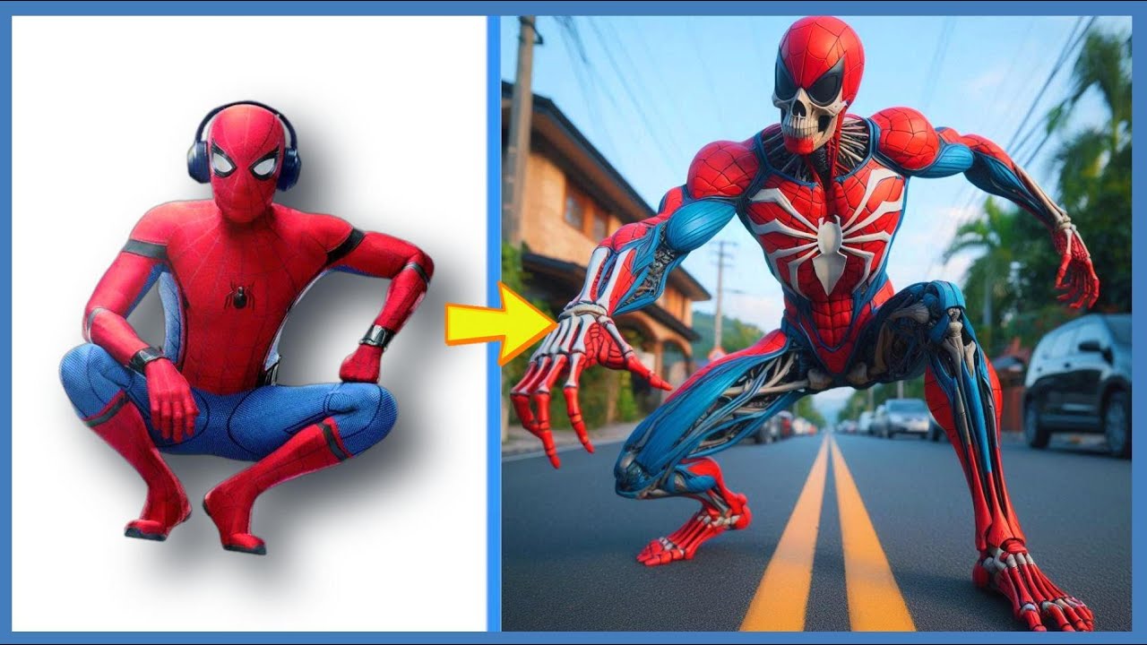 SUPERHEROES as SKELETON 💥 MARVEL - Dc - YouTube