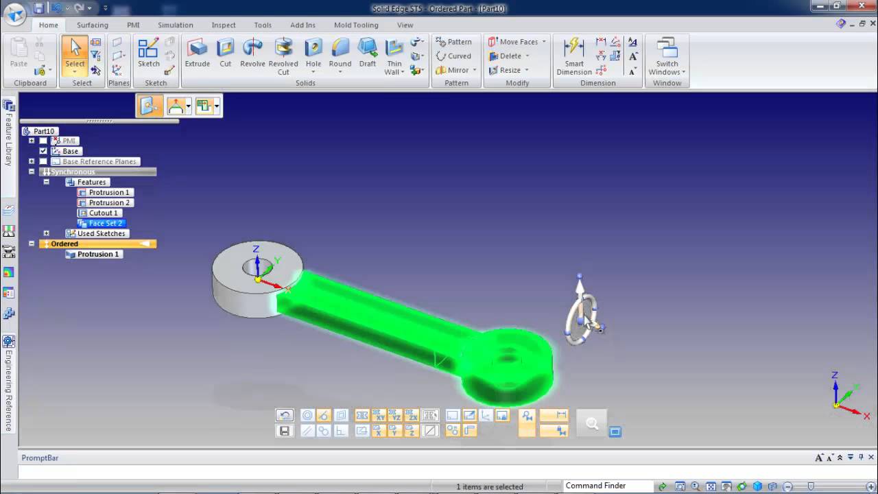 Solid edge ST 5 ---- flexibility of Synchronous - YouTube