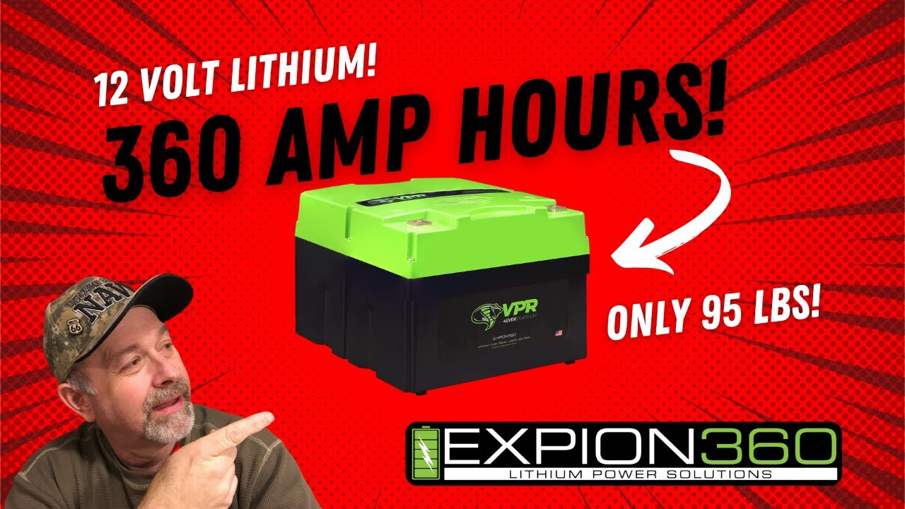 RV Truck Camper Expion360 360 Amp Hour Lithium Battery System - YouTube