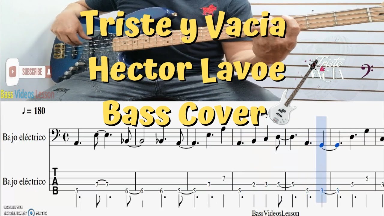 😥Triste y vacia Hector lavoe cover Bajo electrico Salsa Bass (Pdf ...