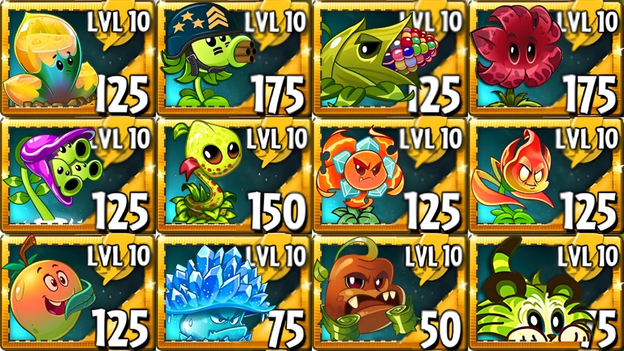 24 RANDOM PREMIUM PLANTS MAX LEVEL! vs PVZ 2 ALL FINAL BOSSES - PvZ 2 ...