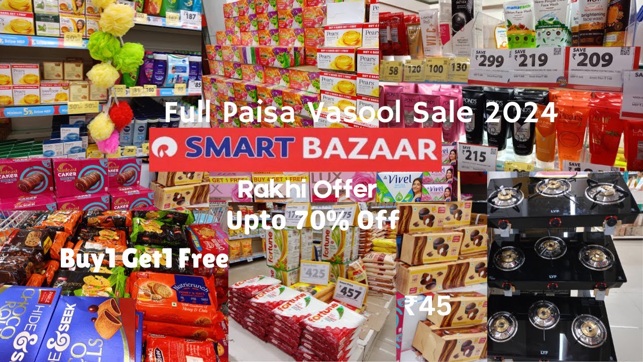 Smart Bazaar Full Paisa Vasool Sale 2024 Upto 70%Off😱│Rakhi Offer│Reliance Smart Bazaar Offers ...