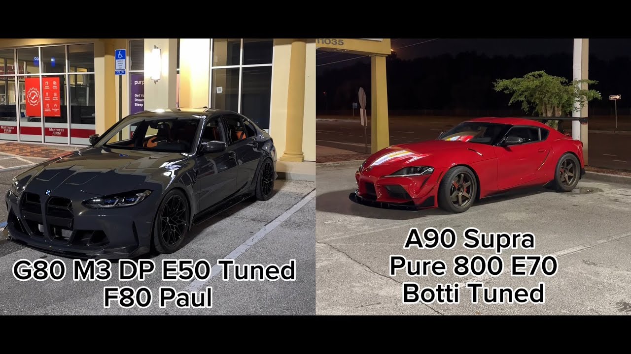 G80 M3 DP E50 vs A90 Supra Pure 800 - YouTube