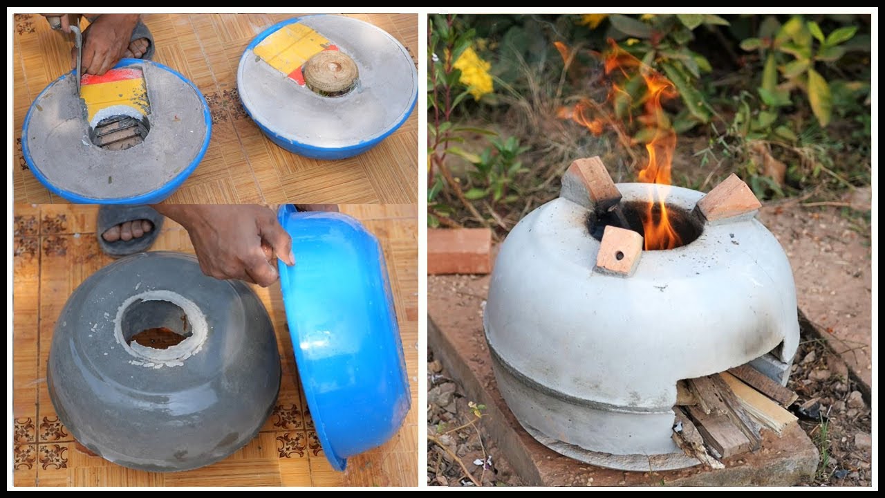Creative Firewood Stove From Plastic Bucket - Homemade Easy Stove - YouTube