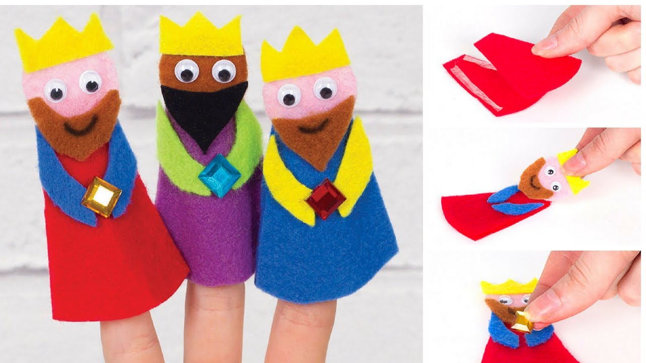 How To Create Your Own 3 Wise Men Finger Puppets - YouTube