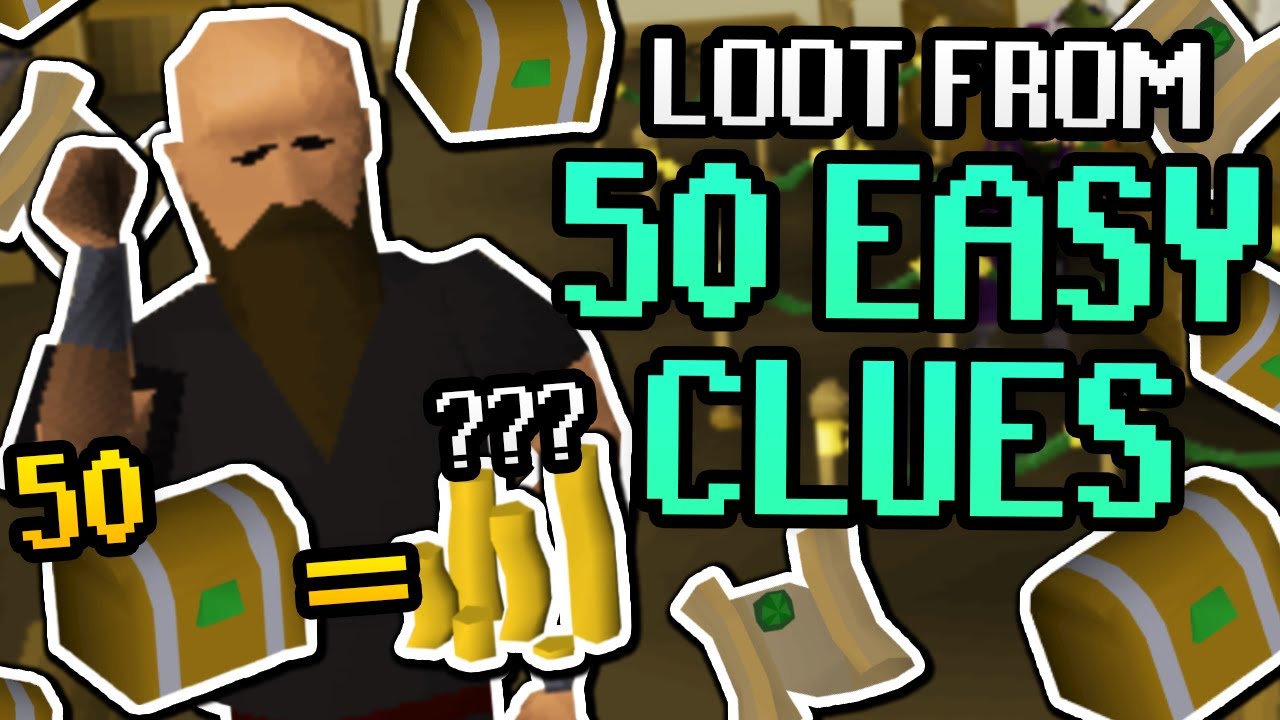 Loot From 50 Easy Clues on my Ironman (OSRS) - YouTube
