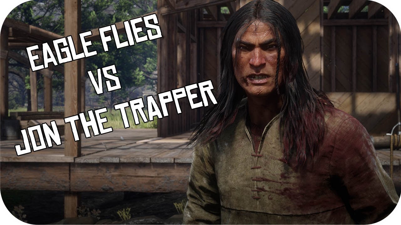 Eagle Flies vs Jon The Drunk Trapper Bar Fight Valentine saloon - YouTube