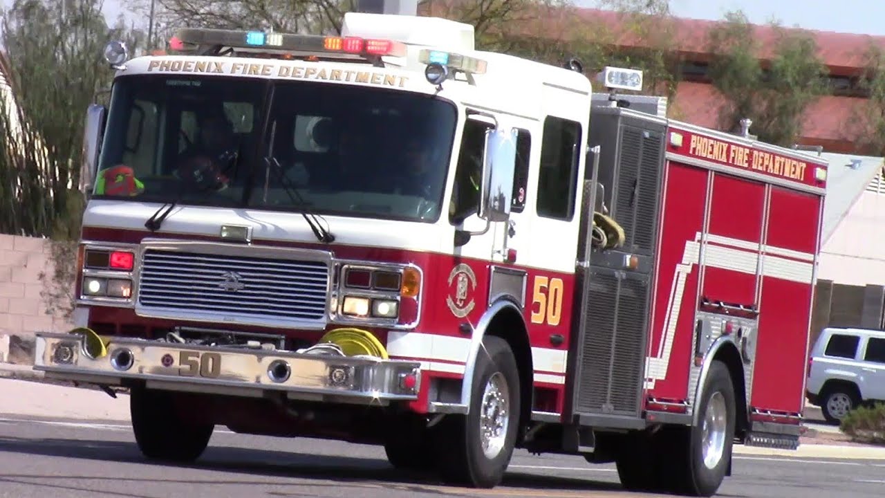 Phoenix Fire Dept. Engine 50 Responding - YouTube