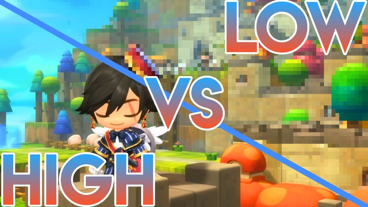 MapleStory 2 | PC Graphic Settings | High vs Low - YouTube