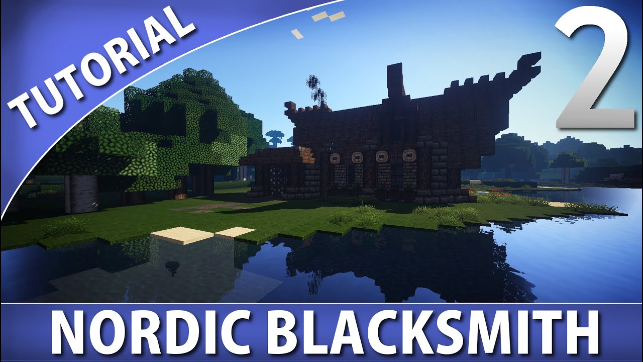 Minecraft - How to Build a Nordic Blacksmith (Part 2/3) - YouTube