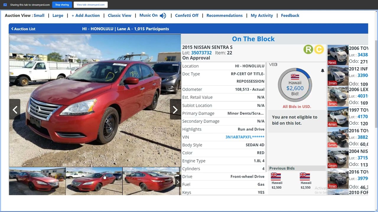 Copart Subasta de Automóviles - YouTube