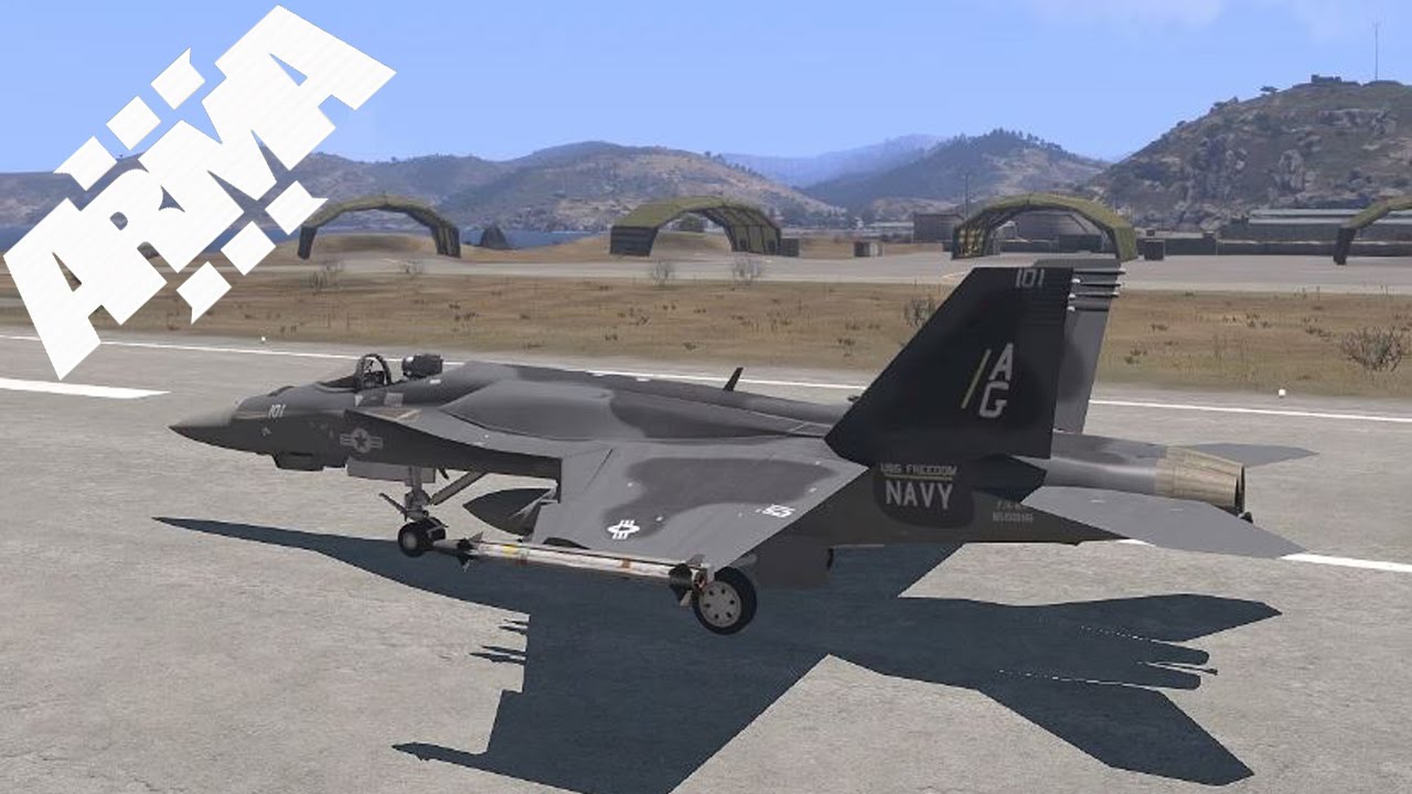 Arma III - F/A-18 super hornet Black Wasp - YouTube