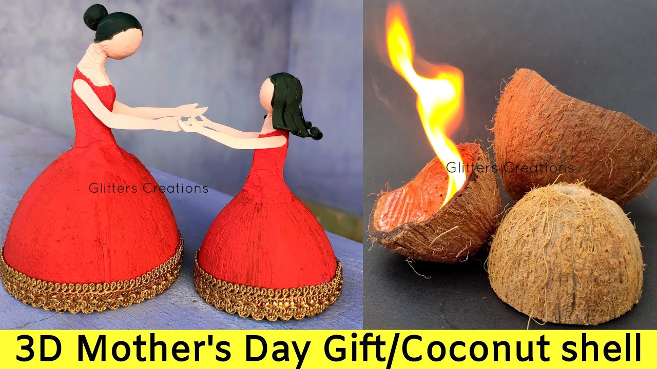 Gift ideas using COCONUT SHELL/coconut shell craft ideas/birthday gift ...