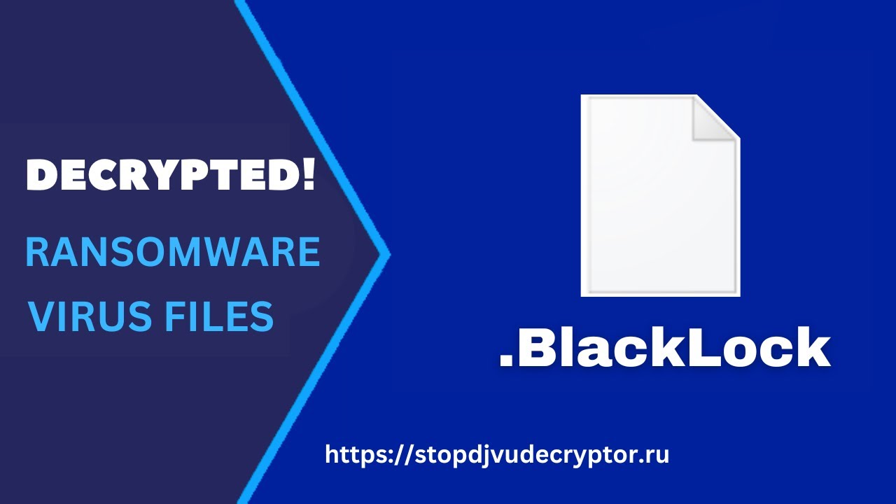How to Remove .BlackLock Ransomware Virus and Recover Data with STOP ...