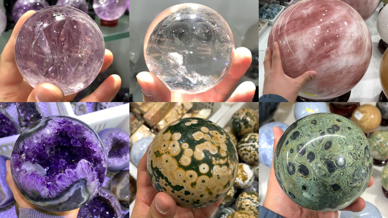 Twelve Different Types of Crystal Balls (4K Crystal Ball Footage) - YouTube