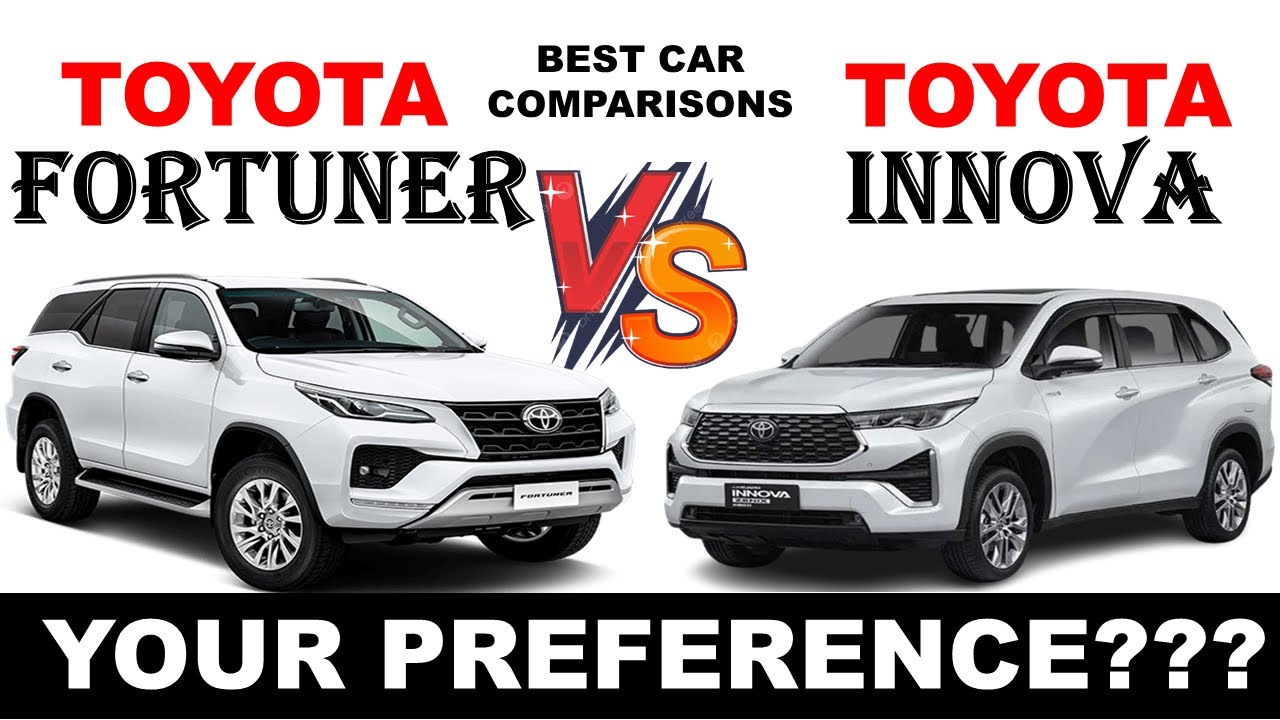 ALL NEW Toyota FORTUNER Vs ALL NEW Toyota INNOVA | Which one do you ...