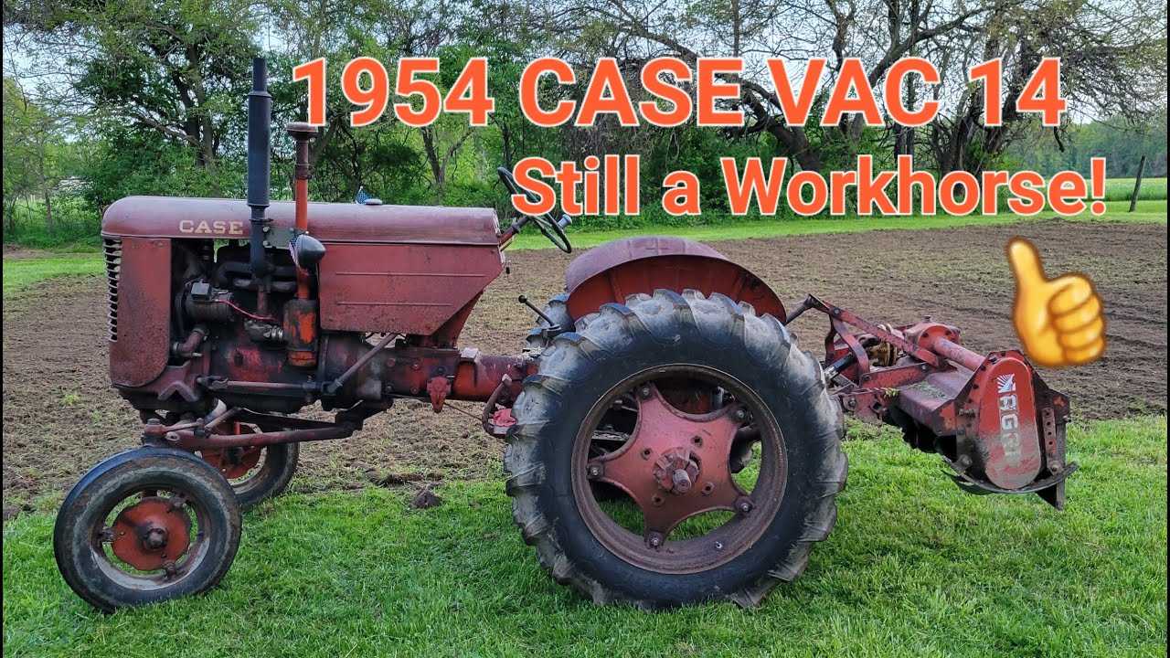 Our 1954 Case VAC 14 Getting a Workout Running 6ft Tiller!!! 👍 - YouTube