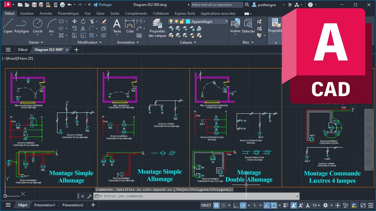 Tutoriel AutoCAD Electrique Pour les Débutants - 2 - YouTube