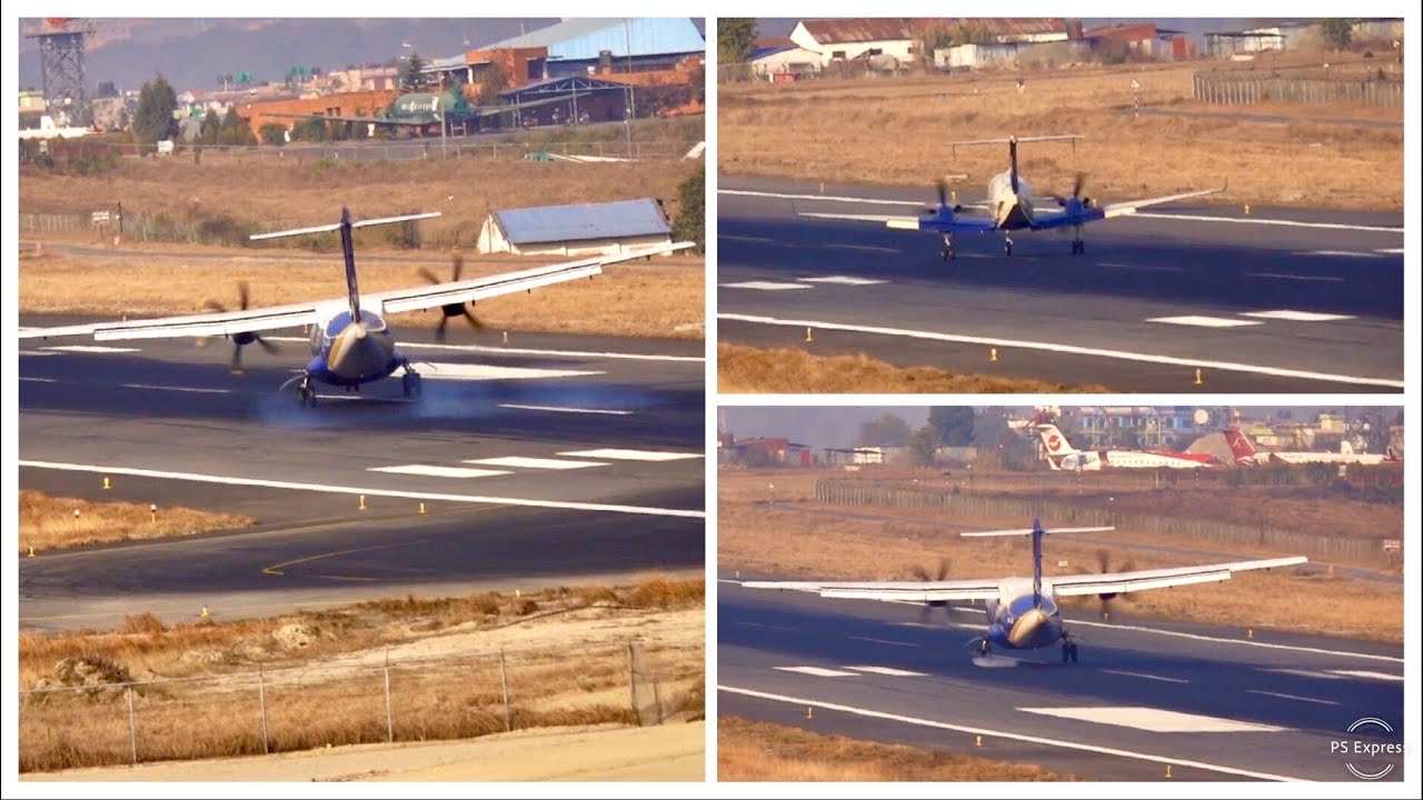Planes landing on the windy day. Domestic Plane Spotting at Kathmandu ...
