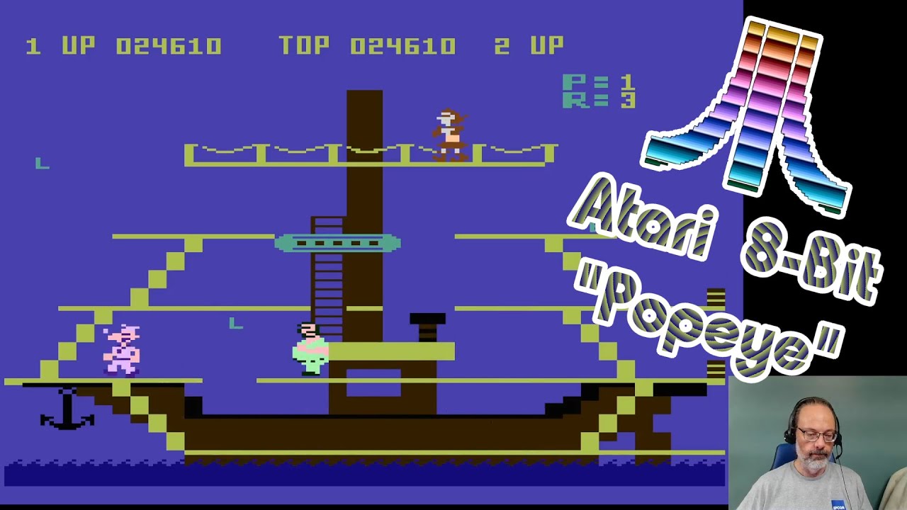 Atari 8-Bit Game Play, Popeye - YouTube