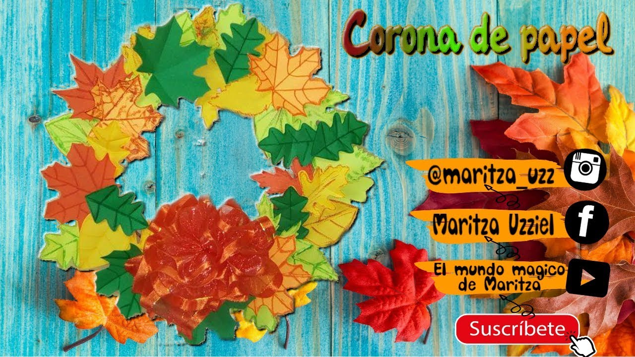 CORONA DE OTOÑO/ ideas fáciles para otoño - YouTube