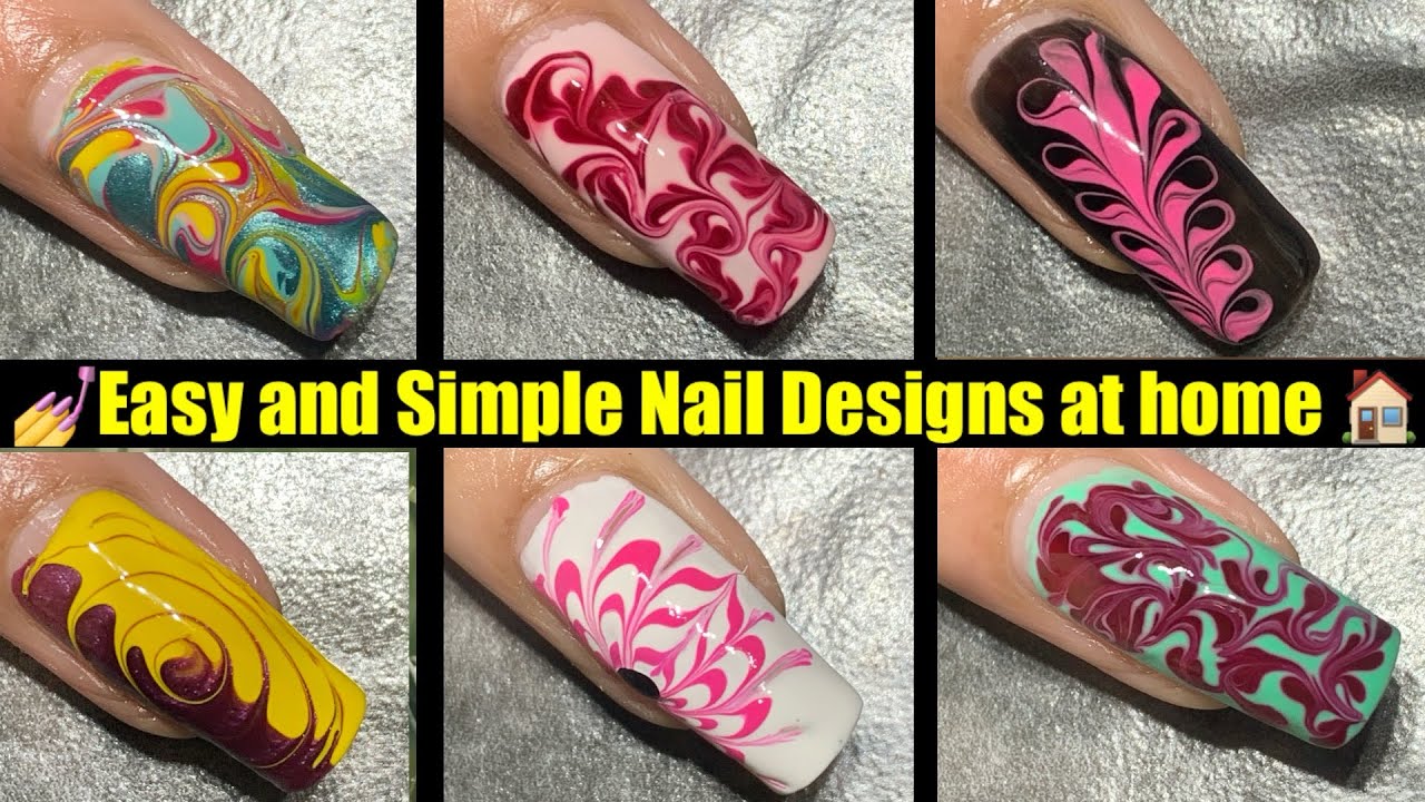 Safety pin nail art || Easy and simple nail designs at home||Nail art ...
