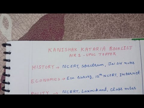 🔥 Kanishak Kataria IAS Booklist for UPSC CSE | UPSC TOPPER BOOKLIST ...