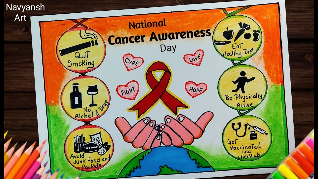 National Cancer Awareness Day drawing / Cancer Awareness poster drawing ...