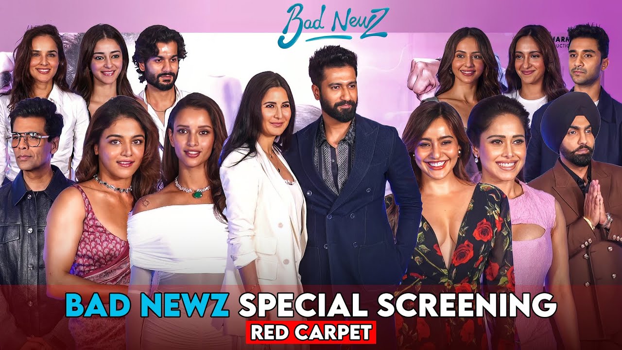 Bad Newz Movie | Screening - Red Carpet | Vicky Kaushal, Katrina Kaif ...