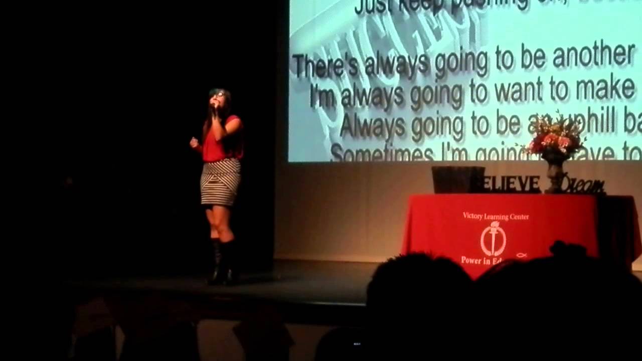 Celeste sings "Miley Cyrus: The Climb" at Victory Learning Center ...