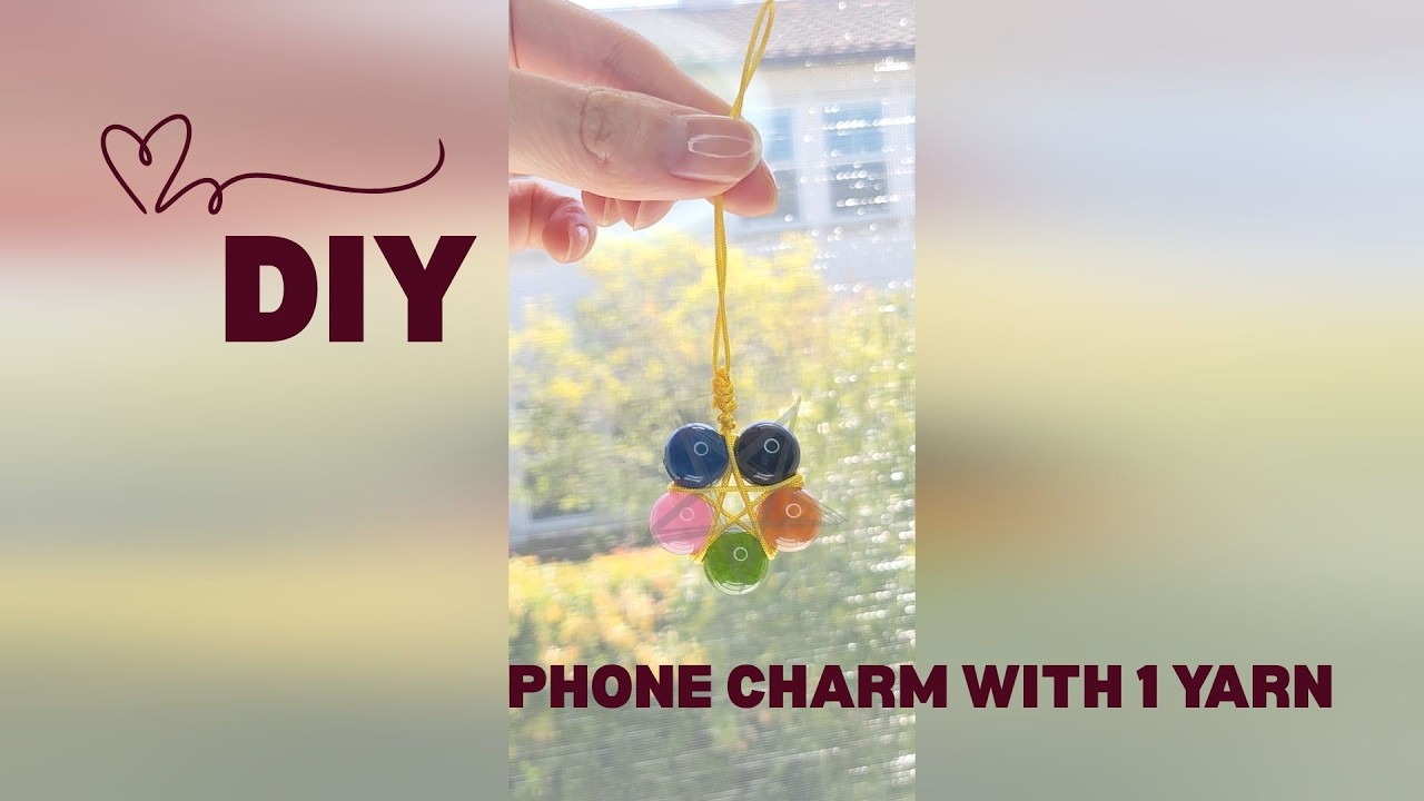 Anyone Can Make This Stylish Phone Charm With 1 String 5 Beads! - YouTube