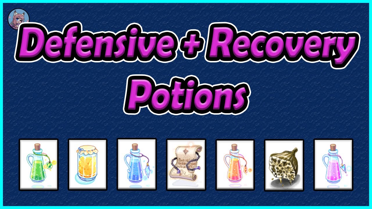 Defensive and Recovery Potions | Consumables #4 | NovaRO | Ragnarok ...