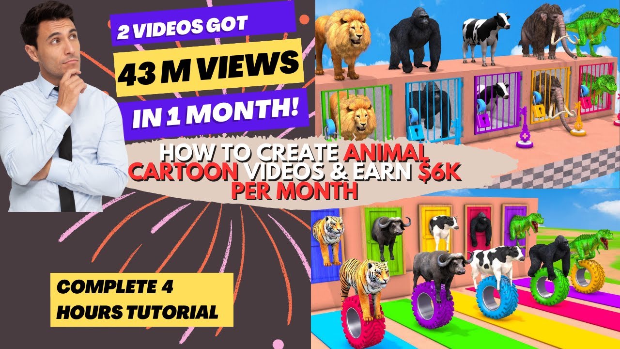 Earn $6K Per Month - How to Make an Animal Cartoon Videos And Earn ...