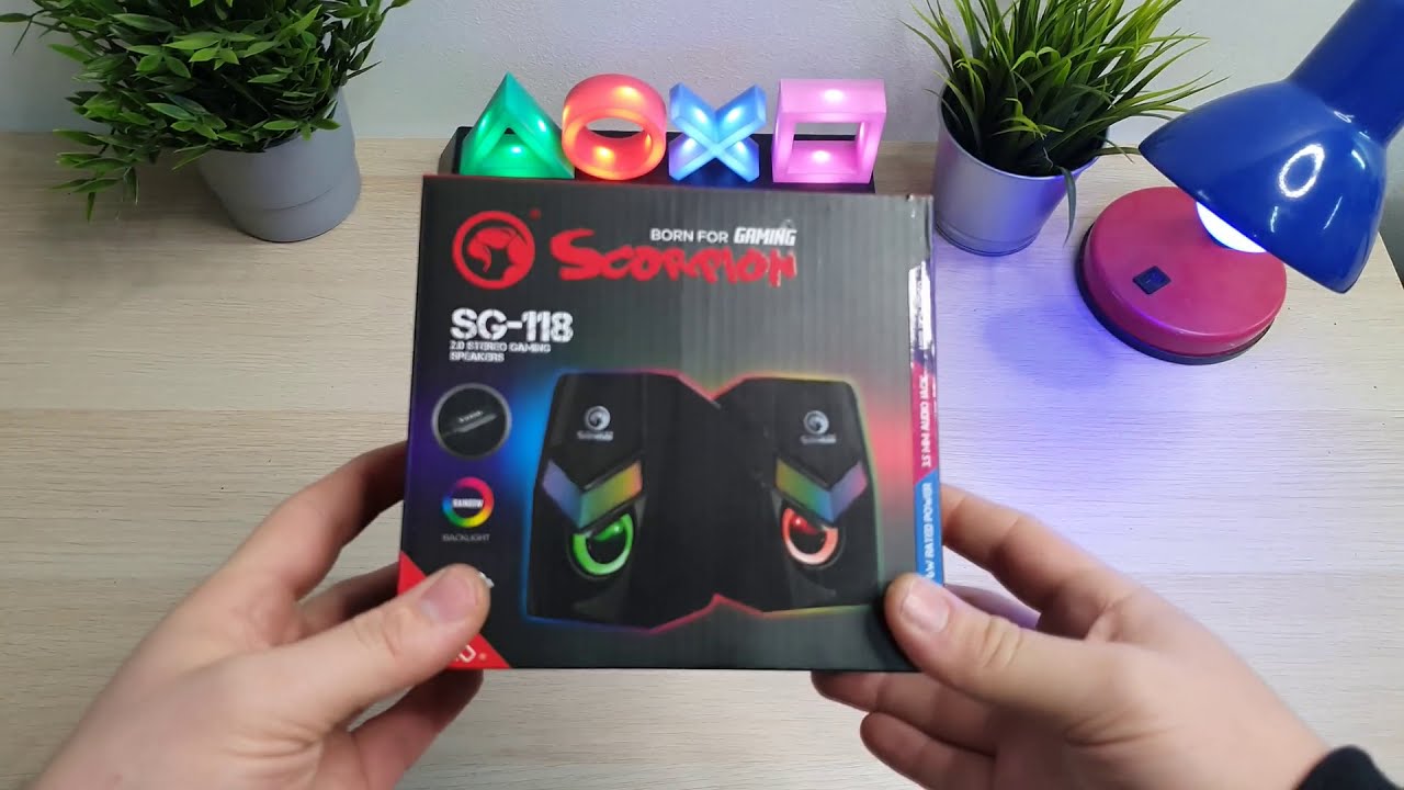 Marvo Scorpion SG-118 rgb stereo gaming speakers (unboxing) - YouTube