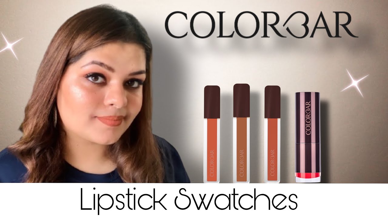 Colorbar lipstick swatches || My top 4 || - YouTube