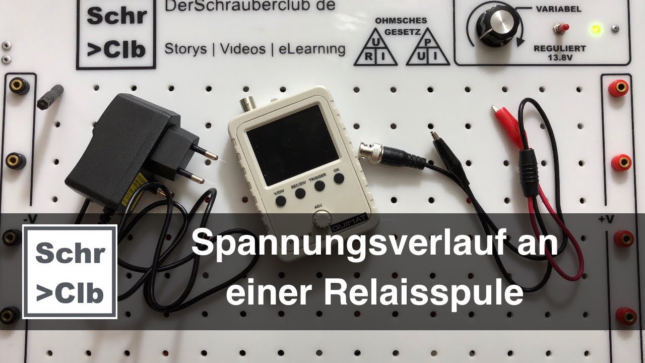 Spannungsverlauf an einer Relais-Spule sichtbar machen - YouTube