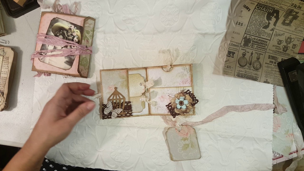 Small vintage journal insert tutorial - YouTube