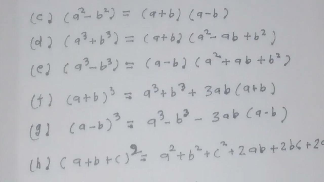 #Class 8 Factorisation Formulas ??? - YouTube