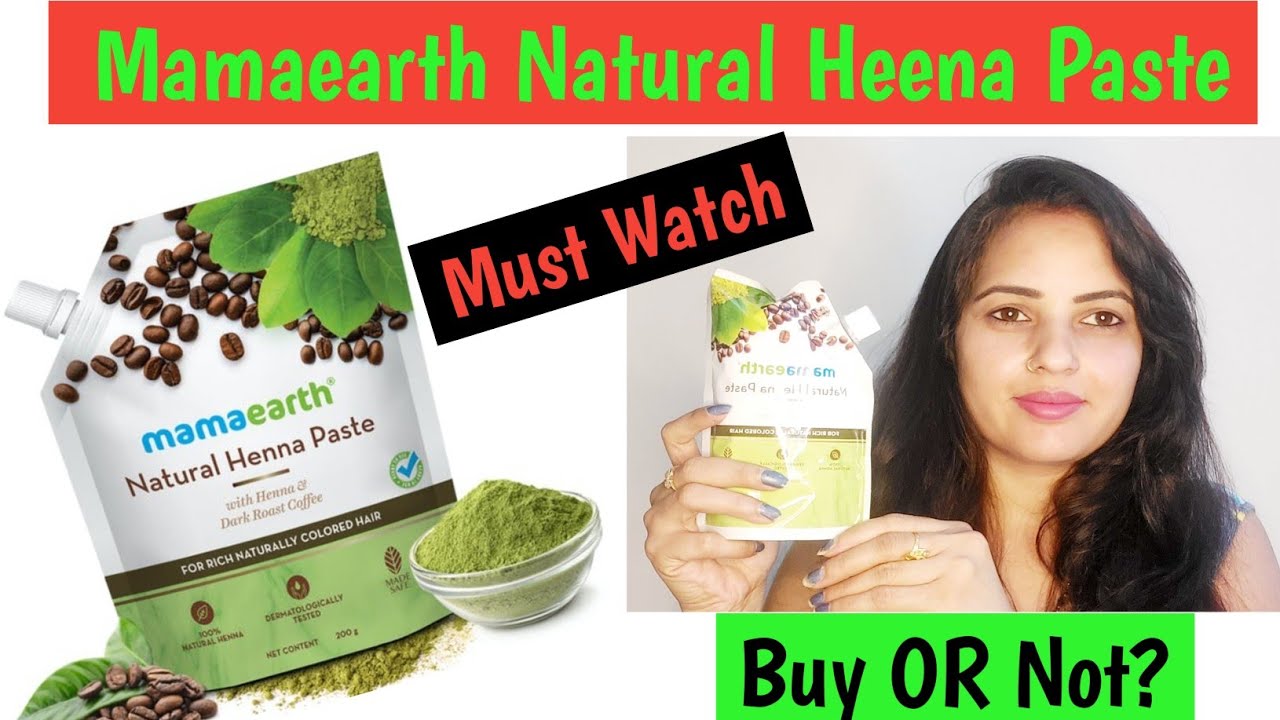 Mamaearth Natural Heena Paste Review & Demo||How to apply heena paste ...