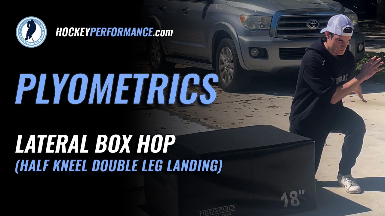 HOCKEY PLYOMETRICS | HALF KNEEL LATERAL BOX HOP TO DOUBLE LEG LANDING ...