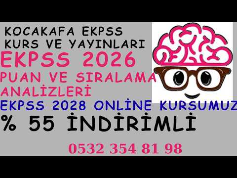 EKPSS 2026 Sınav sonuçlarını beraber değerlendiriyoruz.EKPSS 2028 ONLİNE KURSLAR 20 MAYIS'a kadar
