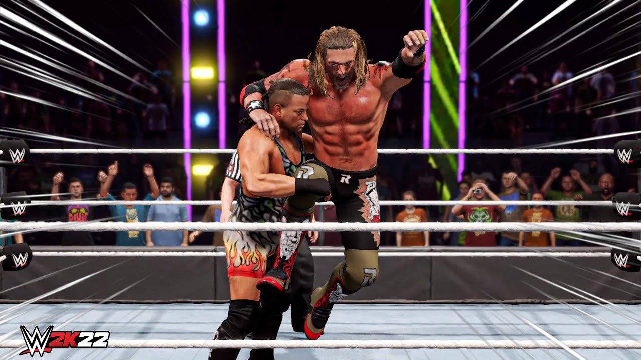 WWE 2K22 Edge Vs RVD Extreme rules (epic gameplay) - YouTube