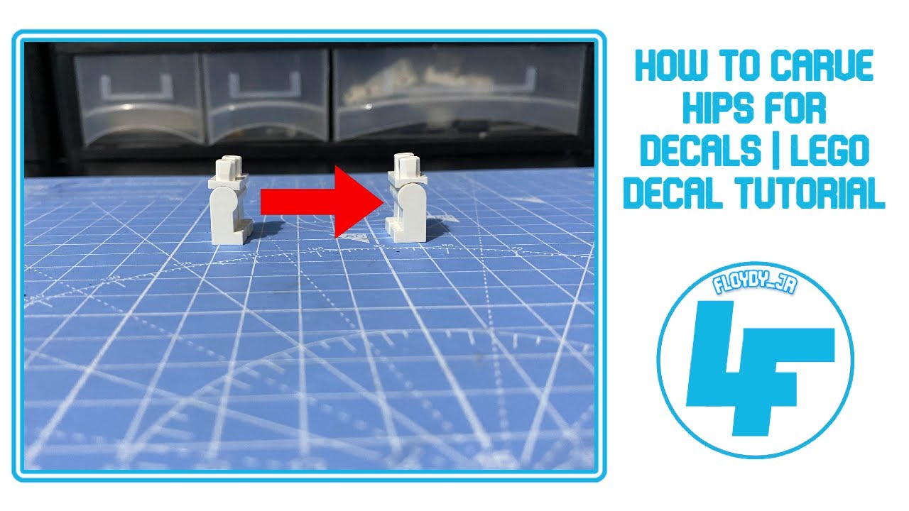 How To Carve Lego Hips for Decals | LEGO decal Tutorial - YouTube