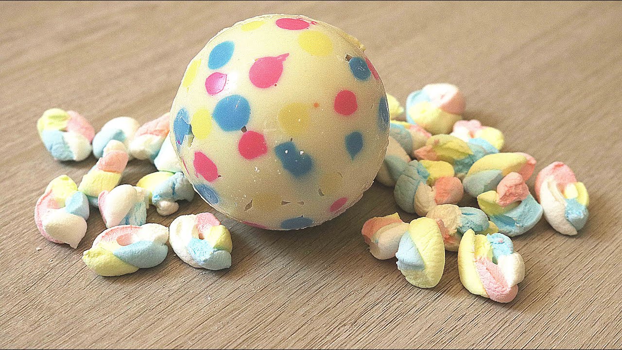 Unicorn Poop Hot Chocolate Bomb! Colorful Cocoa Bomb - YouTube