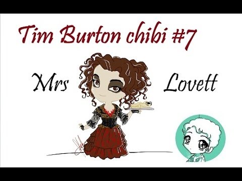 How to draw Burton CHIBI #7 : Mrs Lovett - YouTube