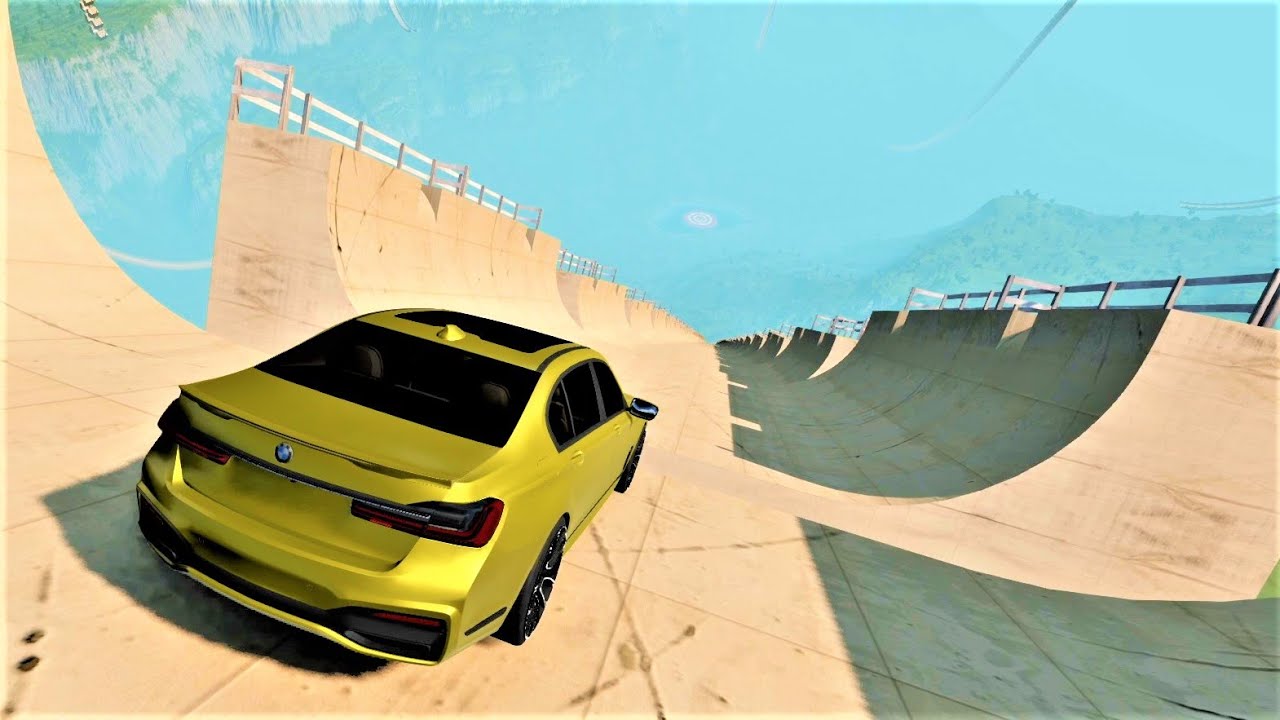 Mega Ramp vs Cars #2 - BeamNG Drive | GameCarVideos - YouTube