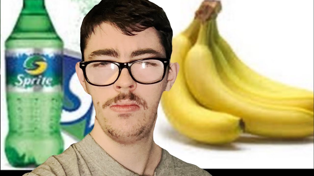 The banana and sprite challenge no edits - YouTube