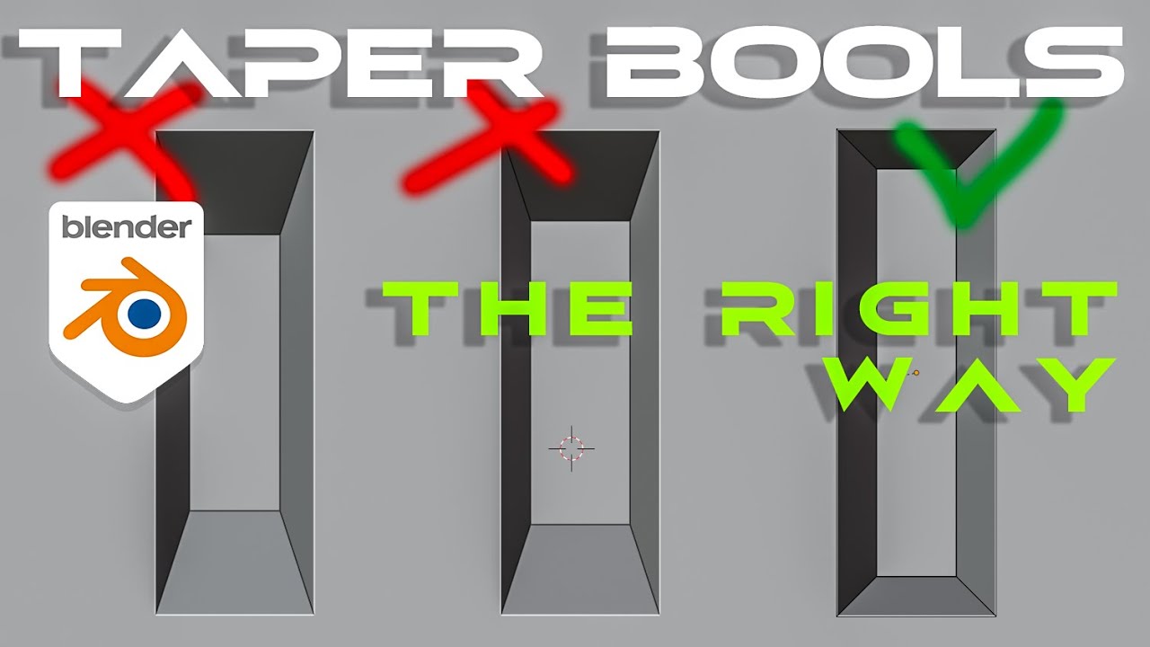 Proportional TAPER Boolean tutorial for Blender 2.9 - YouTube